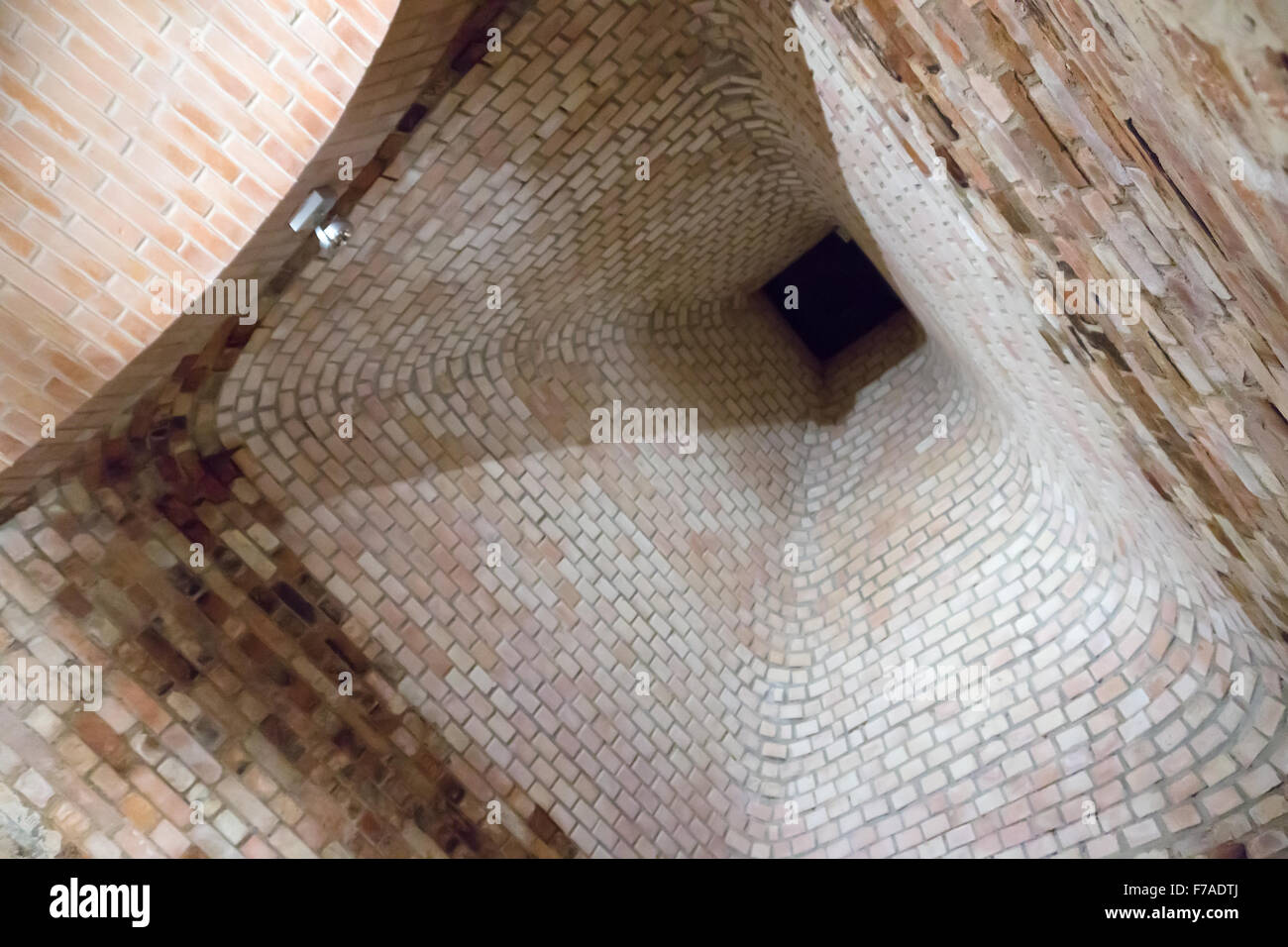 view of a huge brick flue from within Stock Photo - Alamy