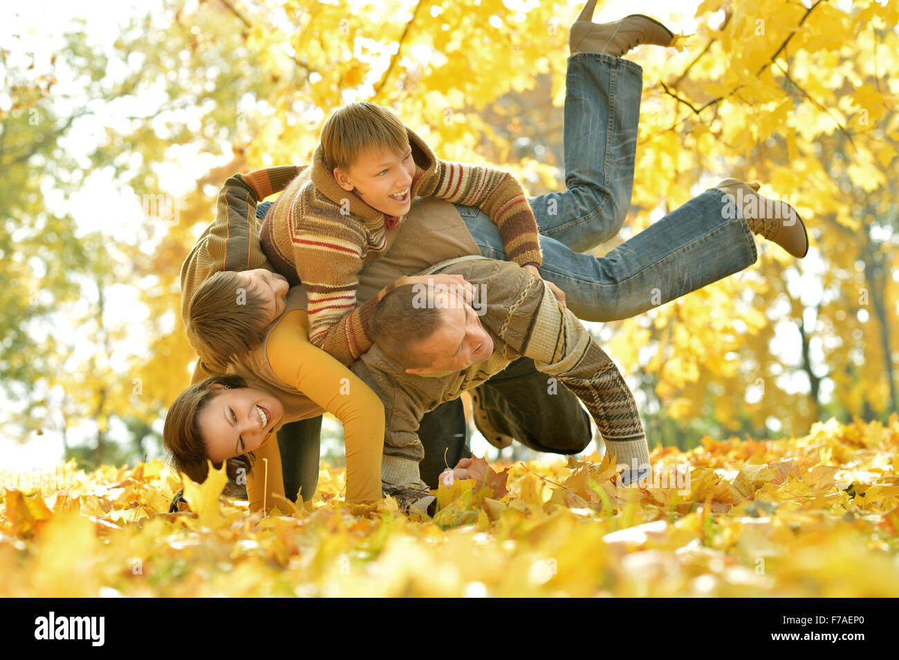 beautiful happy family Stock Photo - Alamy
