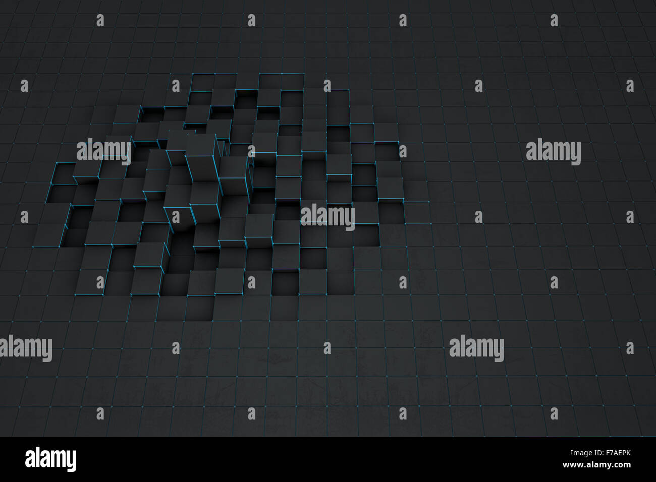 Abstract black 3d blocks background Stock Photo - Alamy