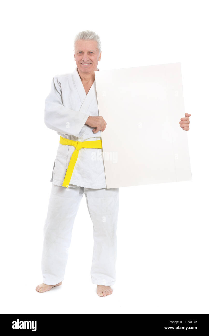 Karate Senior man Stock Photo - Alamy