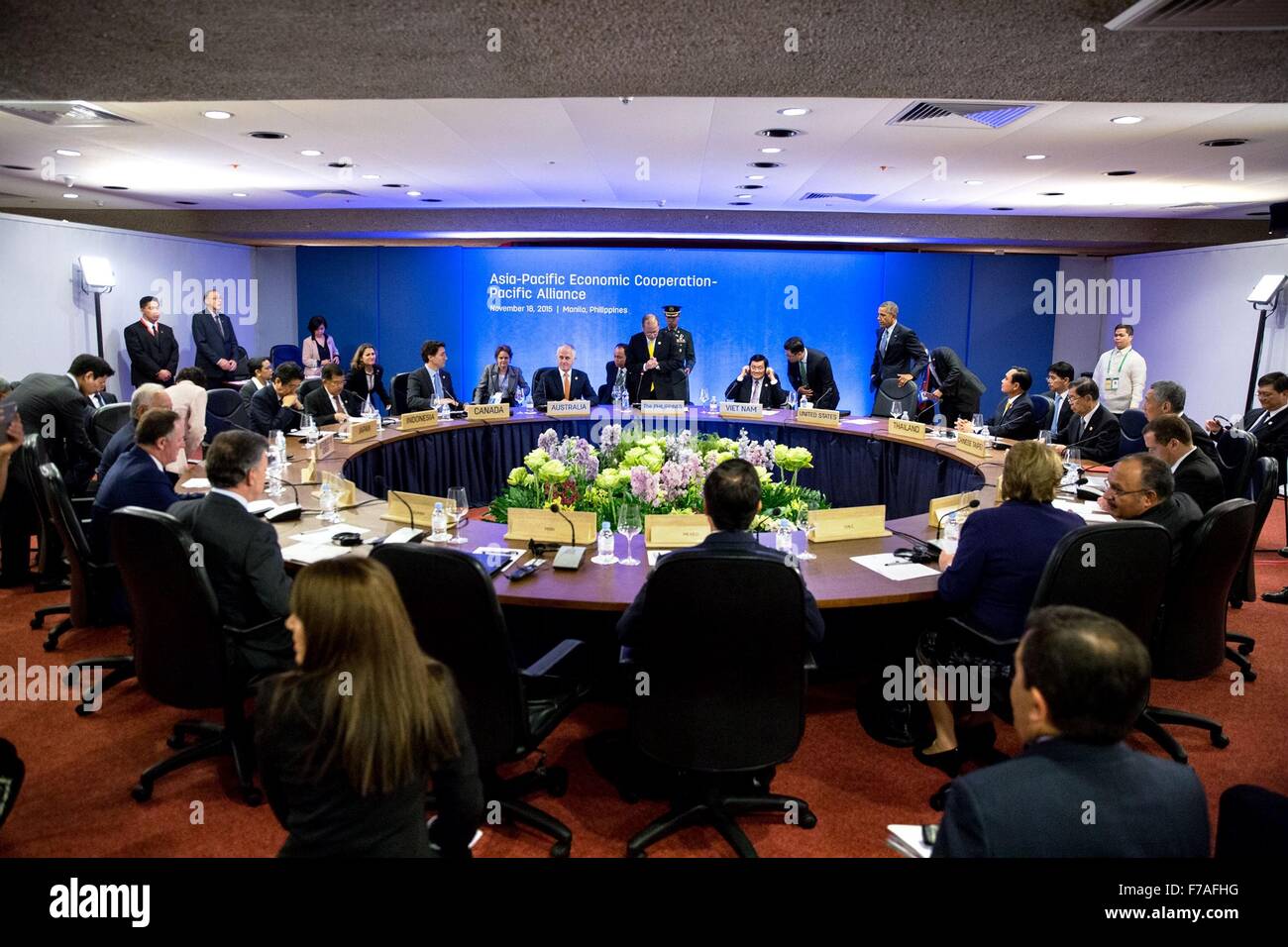 U.S. President Barack Obama participates in an APEC Summit meeting with ...