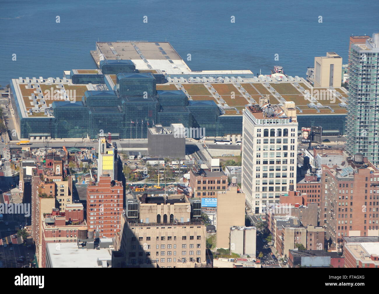 Javits Conference Center New York in Aerial Perspective with Hudson ...