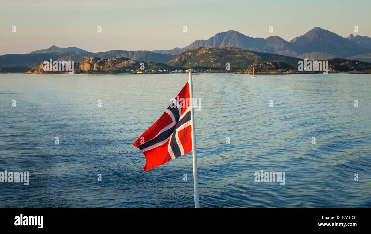 Fjord views on Brensholmen Botnhamn ferry ride Stock Photo - Alamy