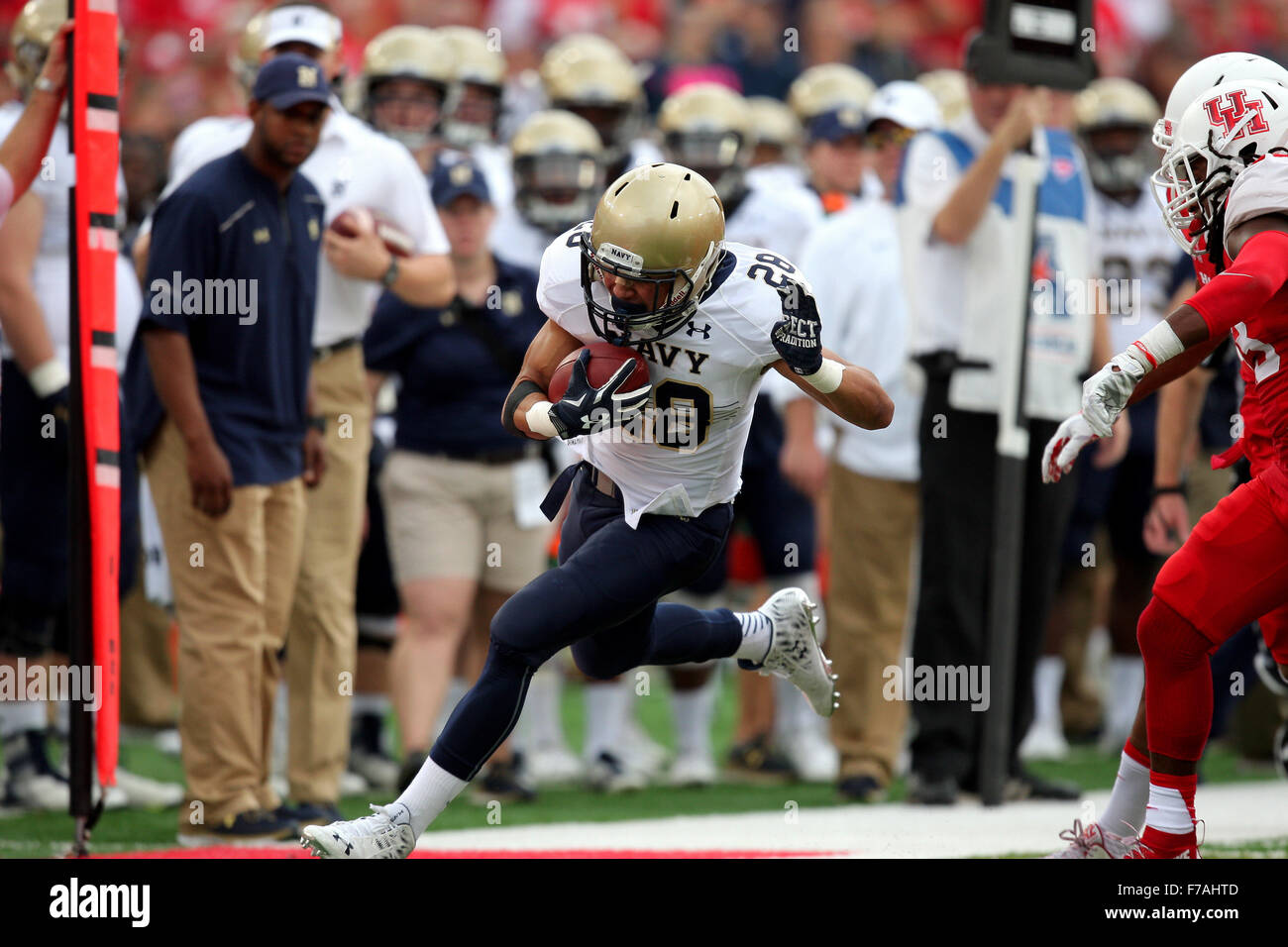 Houston, TX, USA. 27th Nov, 2015. Navy Midshipmen running back Dishan ...