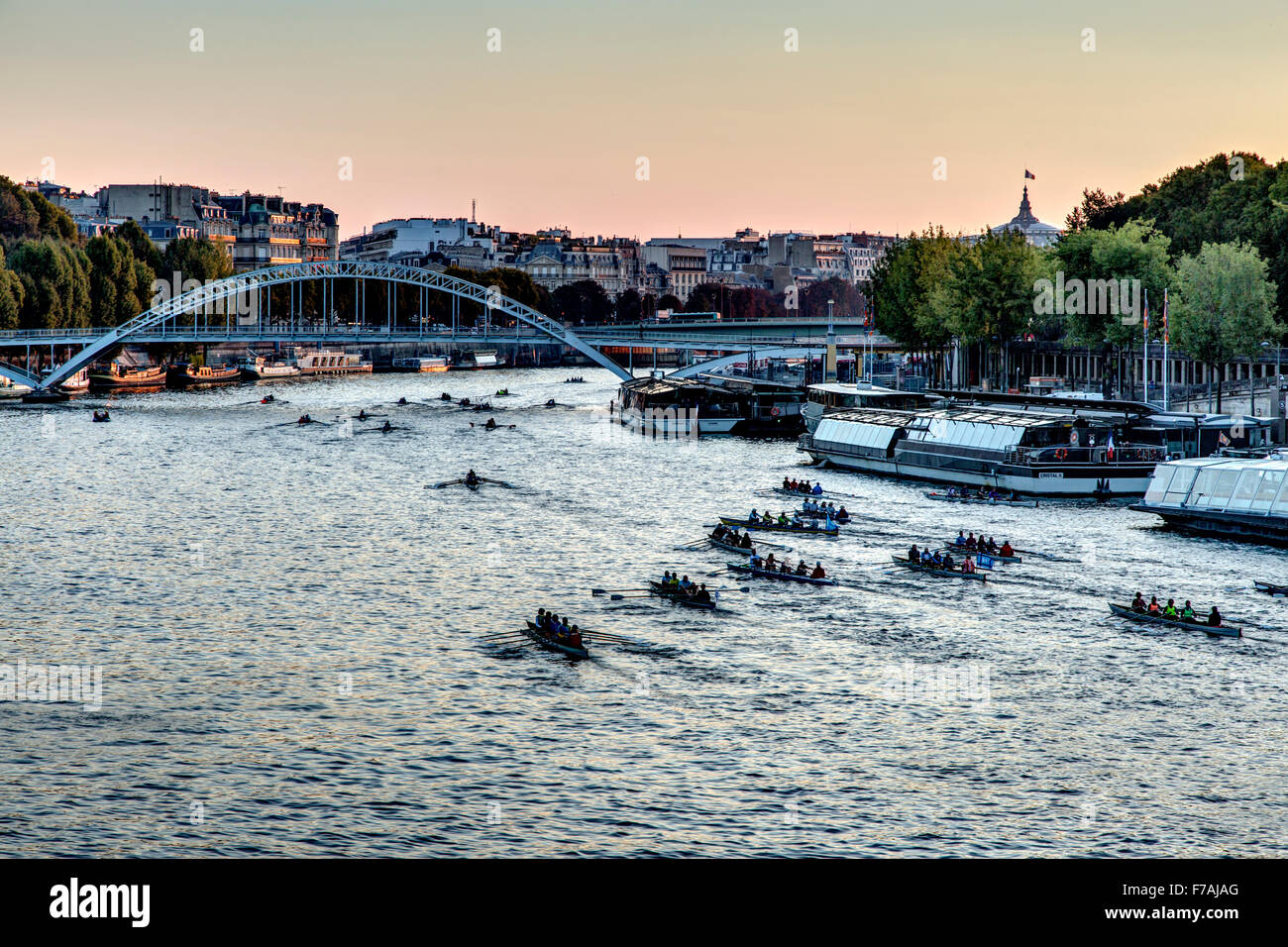 Rowing Crews on River Seine, Paris, France Stock Photo - Alamy