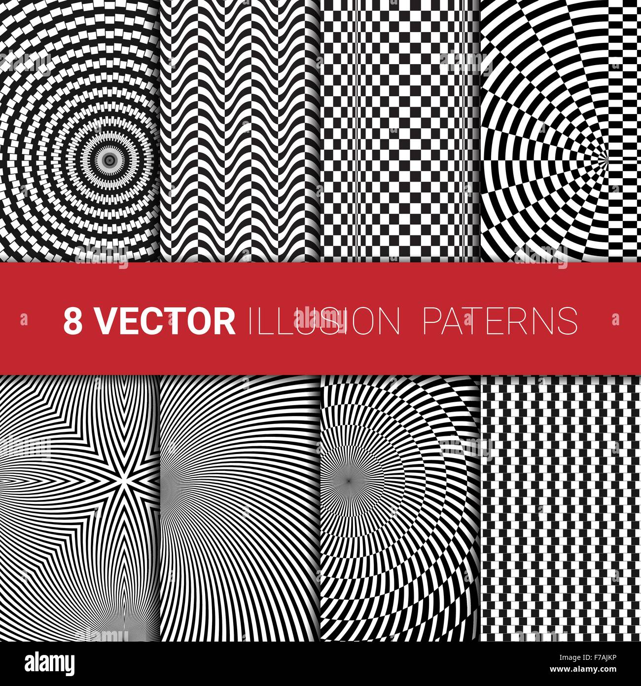 Optical illusion backgrounds set Stock Vector Image & Art - Alamy