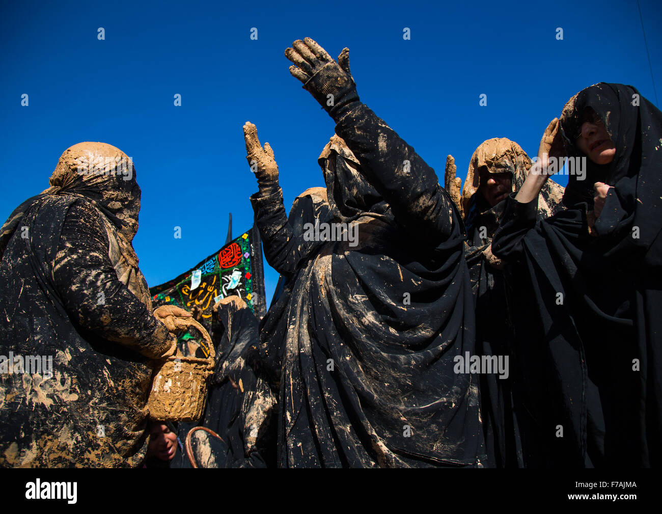 Iranian Shiite Muslim Women Covered In Mud, Chanting And Self ...