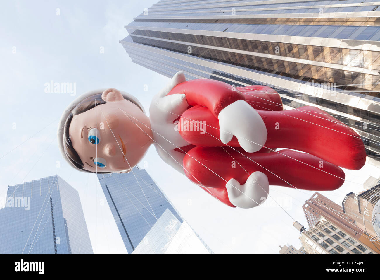 New York, NY USA - November 26, 2015: Giant Elf on the Shelf balloon ...
