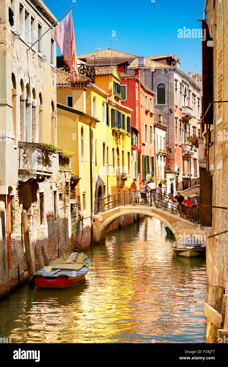 Bridge over the canal, Venice, Veneto, Italy, UNESCO Stock Photo - Alamy