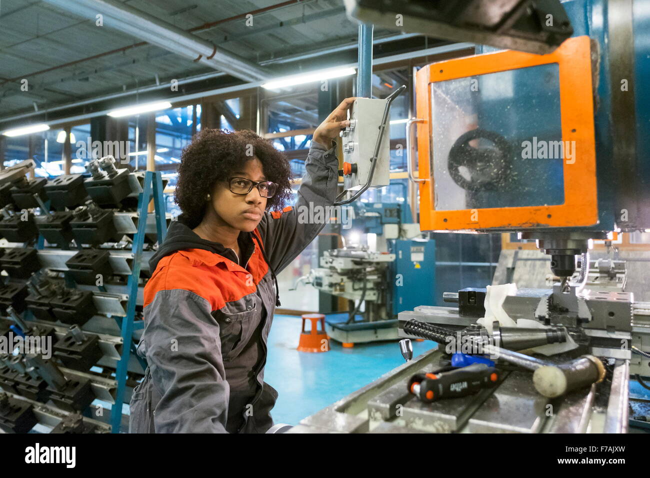 Nov 19, 2015 - Rotterdam, Netherlands - A female student metal ...