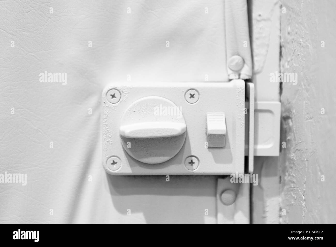 Design white home lock inside view Stock Photo - Alamy