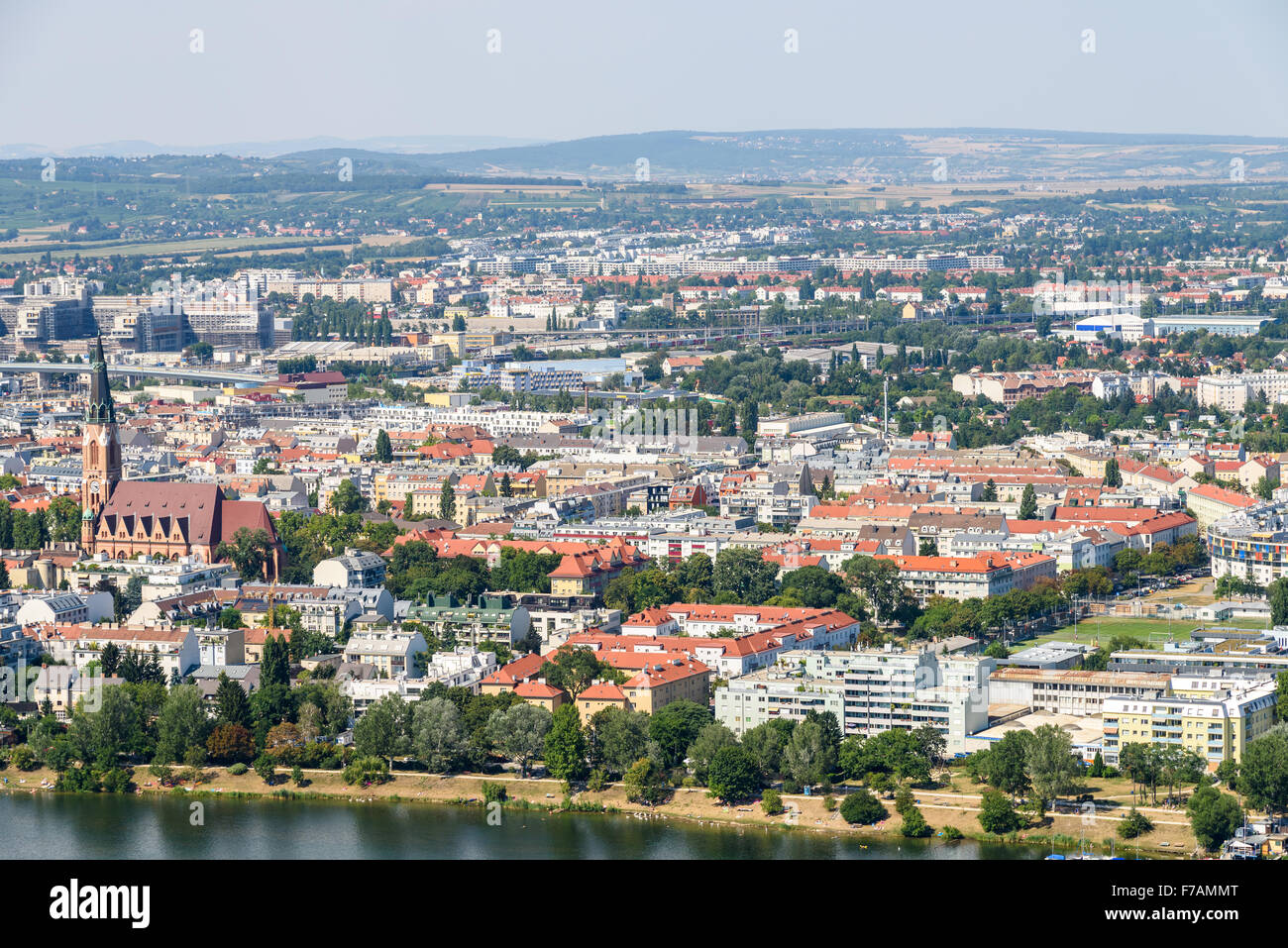 Aerial View Of Vienna City Skyline Stock Photo - Alamy