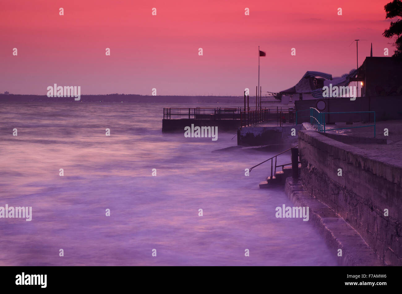 Sea sunset landscape Stock Photo - Alamy