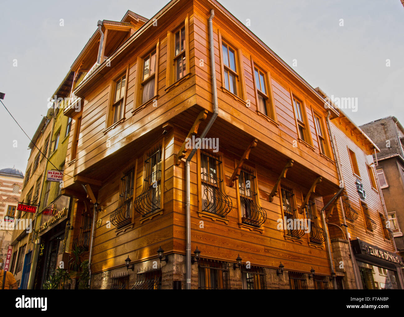 istanbul building made of wood Stock Photo - Alamy
