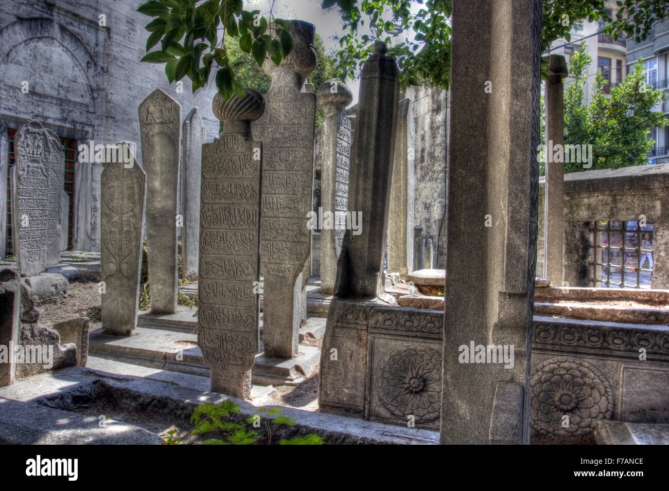 Old graves in Istanbul Stock Photo - Alamy