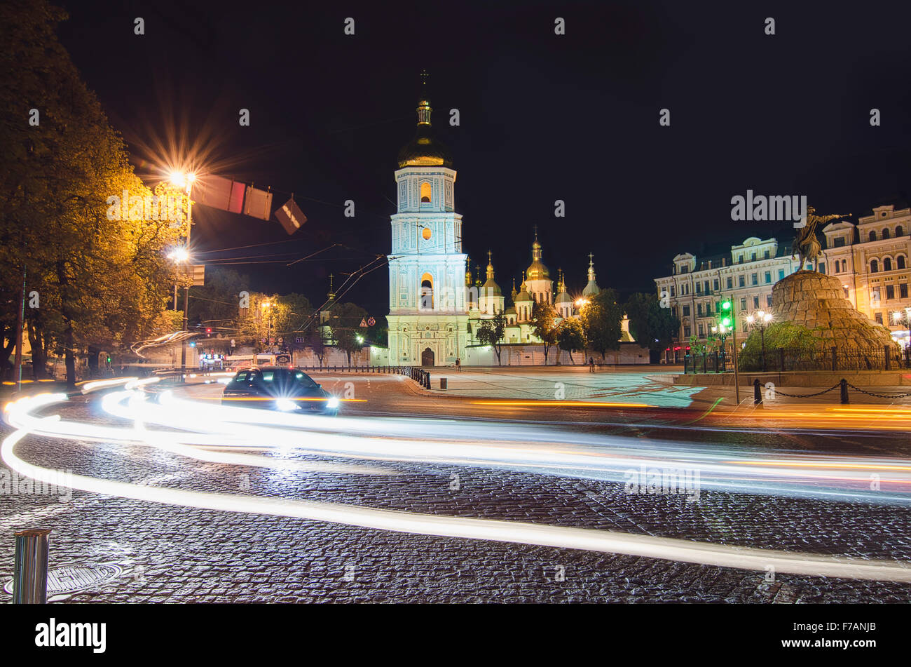 Sofia square at night Stock Photo - Alamy