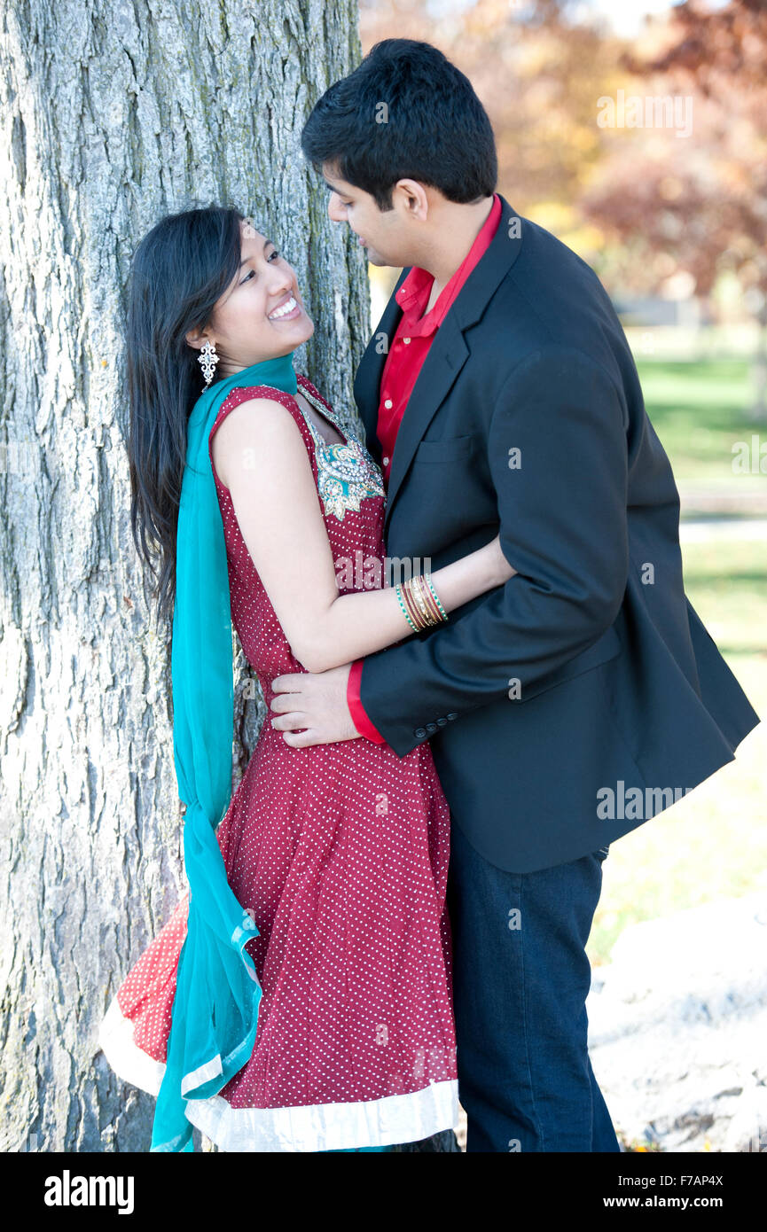 Young Happy Indian Couple Stock Photo - Alamy
