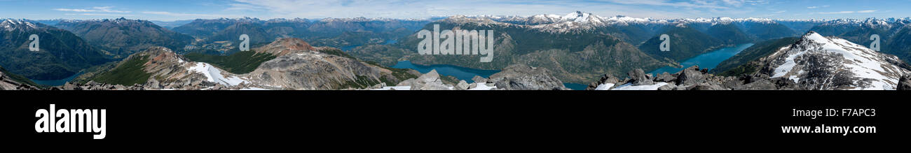 Panorama from summit of Cerro Teta in Patagonia, Chile Stock Photo - Alamy