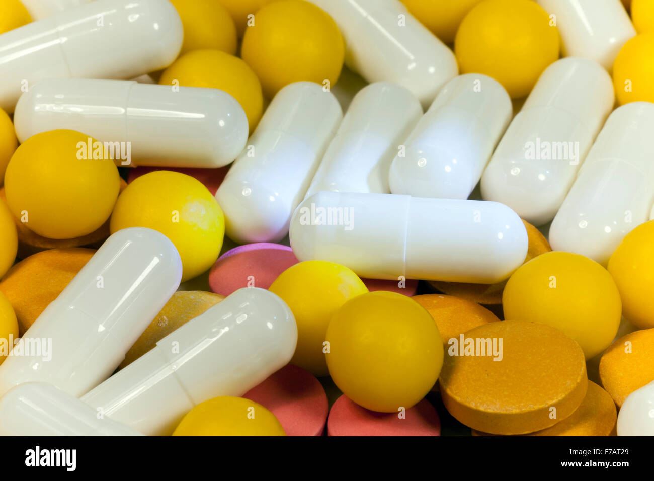 Many different colorful medication and pills from above Stock Photo - Alamy