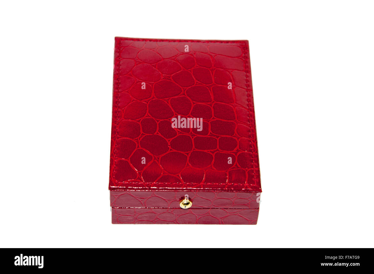 Red jewelry box isolated on a white background Stock Photo - Alamy