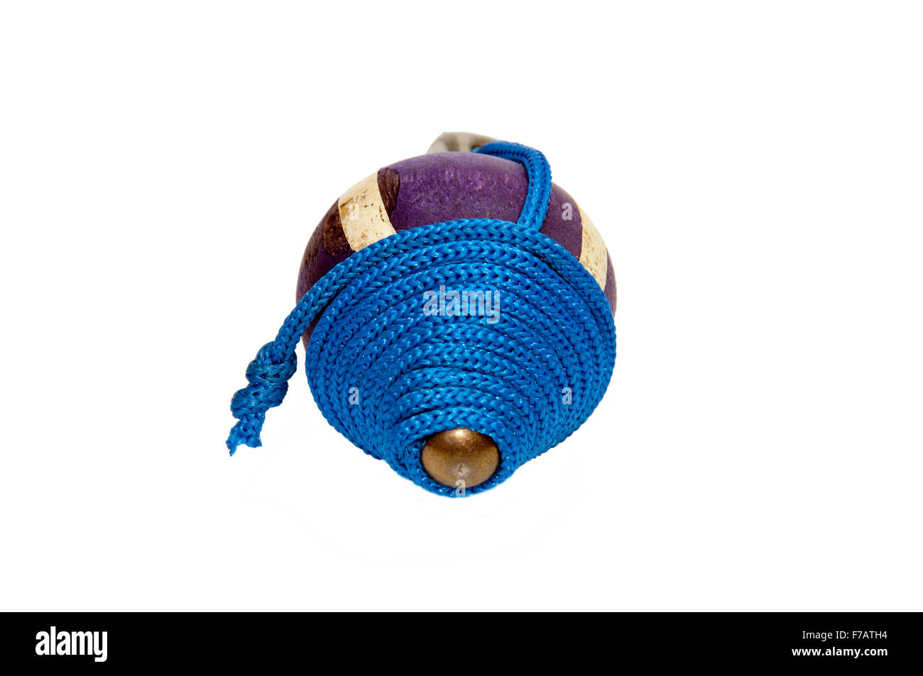 whipping toy - trompo on white background Stock Photo - Alamy