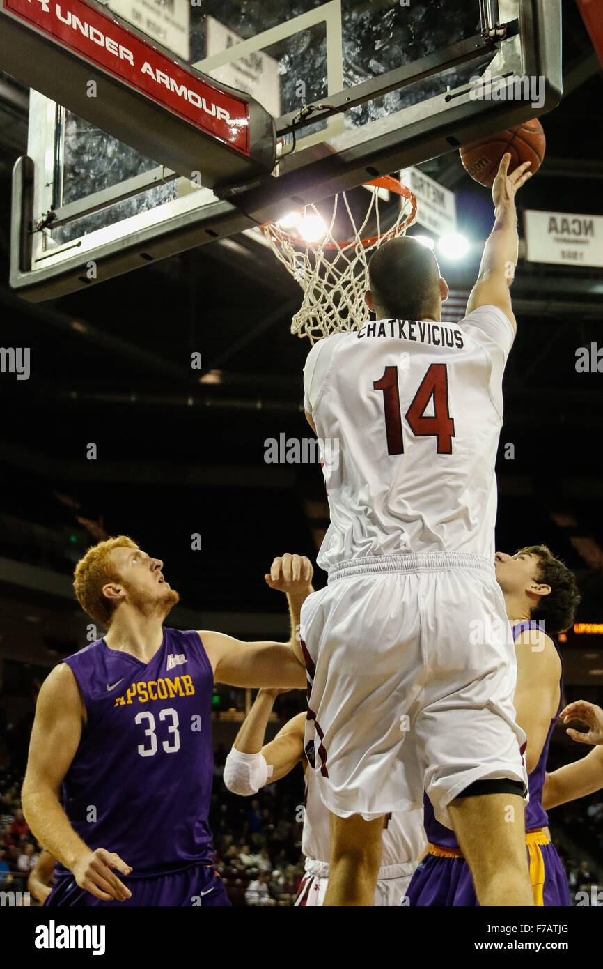 Columbia, SC, USA. 27th Nov, 2015. Laimonas Chatkevicius (14) of the ...