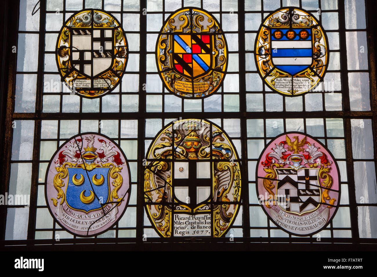 Stained glass window in the Common Room inside the Law Society in ...