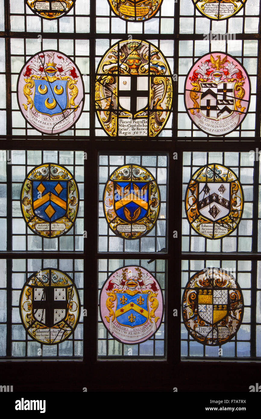 Stained glass window in the Common Room inside the Law Society in ...