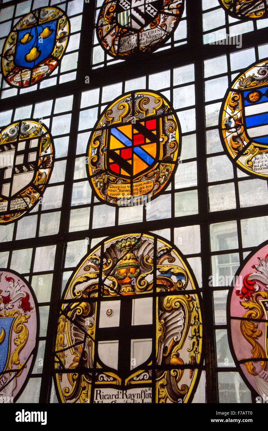 Window with coats of arms hi-res stock photography and images - Alamy