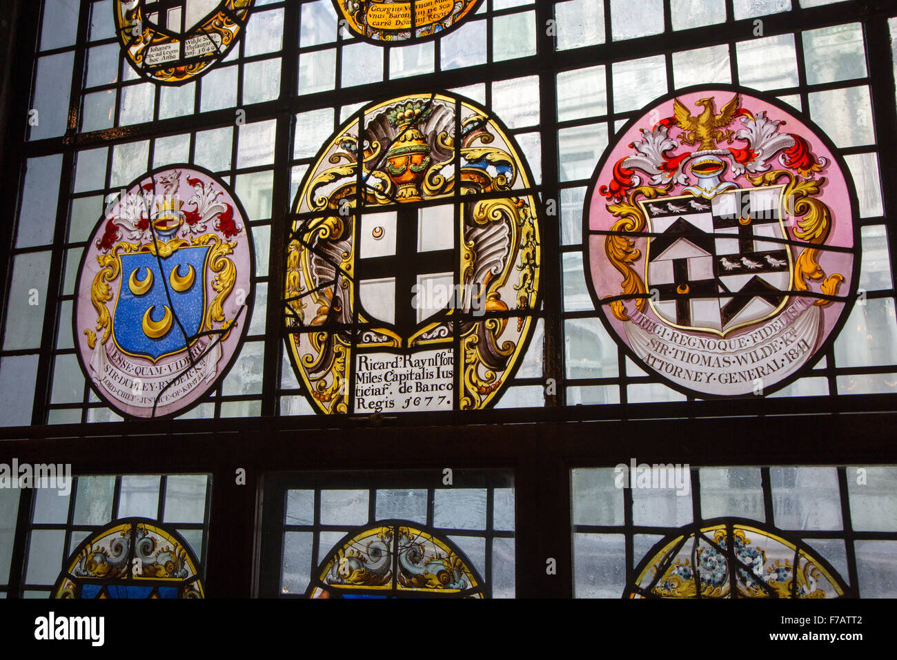 Stained glass window in the Common Room inside the Law Society in ...