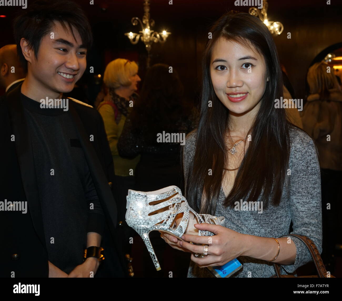 London,England,UK, 27th Nov 2015 : Hundreds of Lucy Choi shoes ...