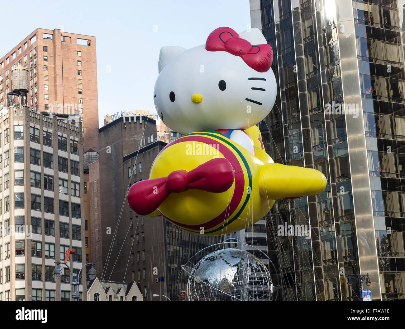 New York, NY USA - November 26, 2015: Giant Hello Kitty balloon flown ...