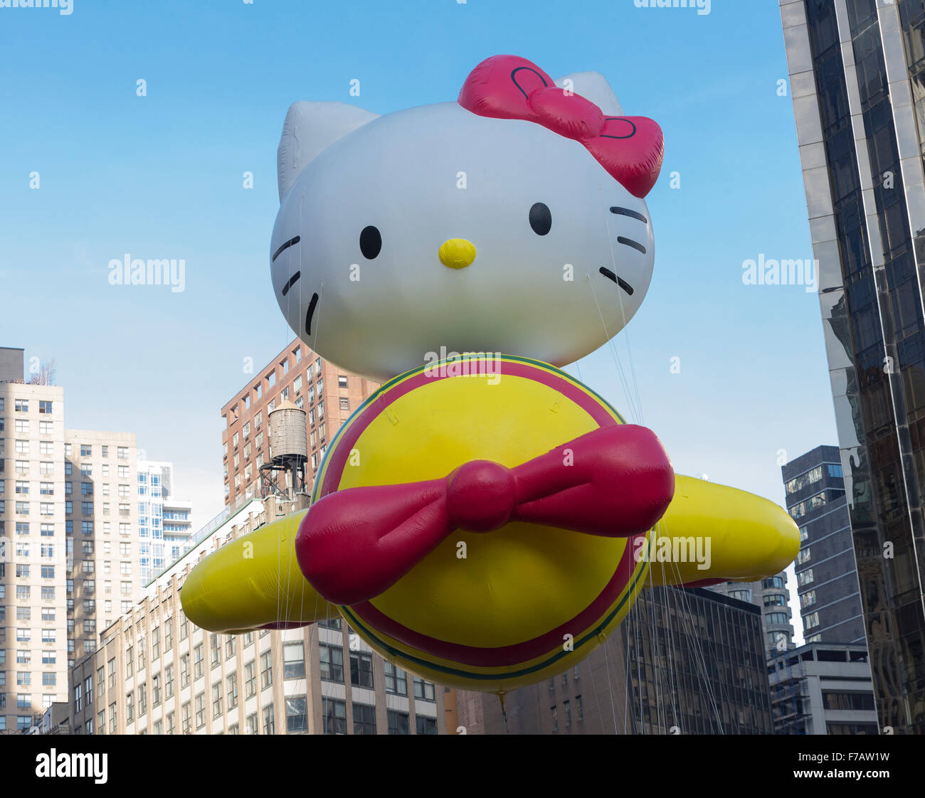 New York, NY USA - November 26, 2015: Giant Hello Kitty balloon flown ...