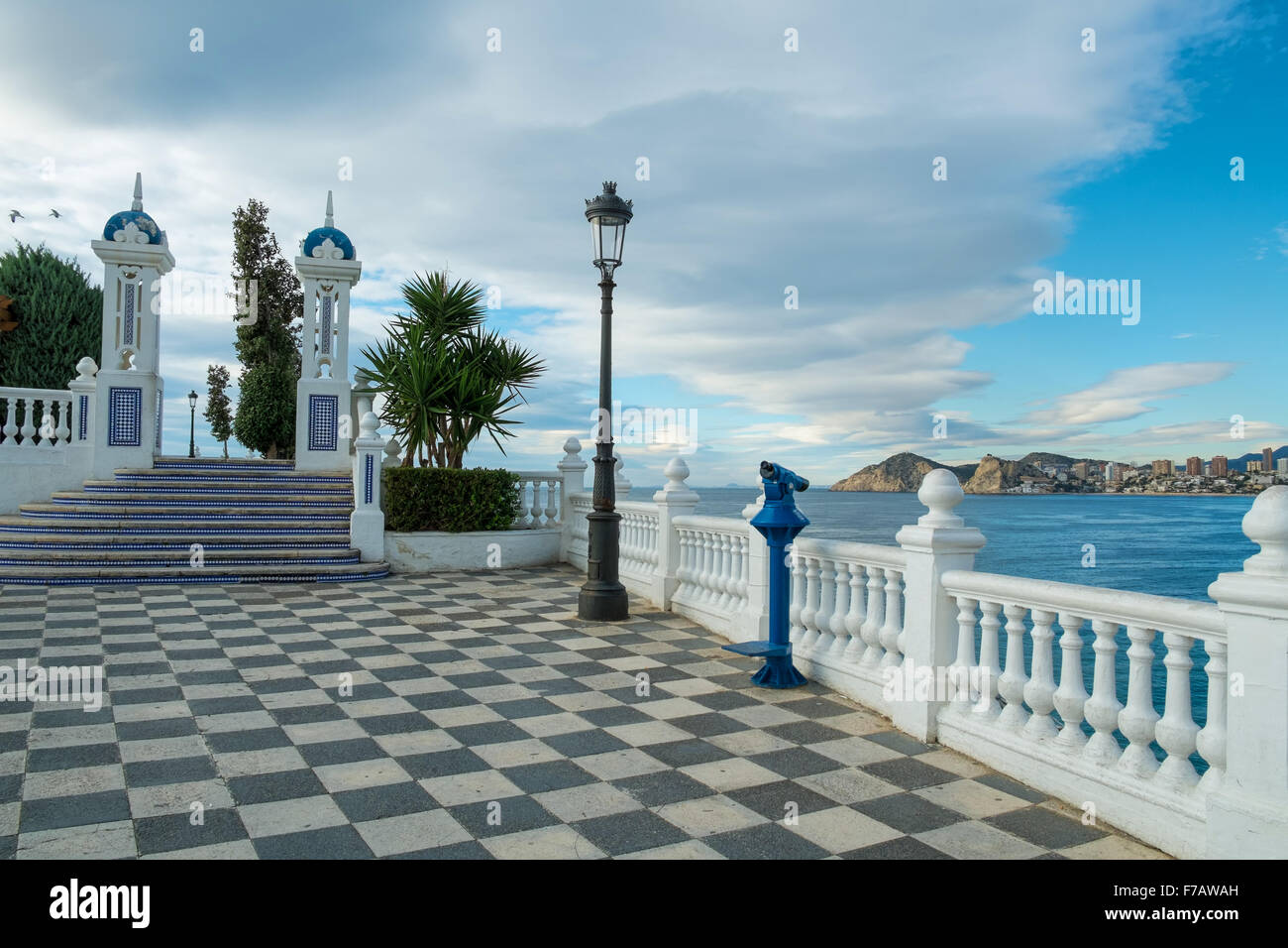 Benidorm bay and skyline as seen from its landmark viewpoint Stock ...