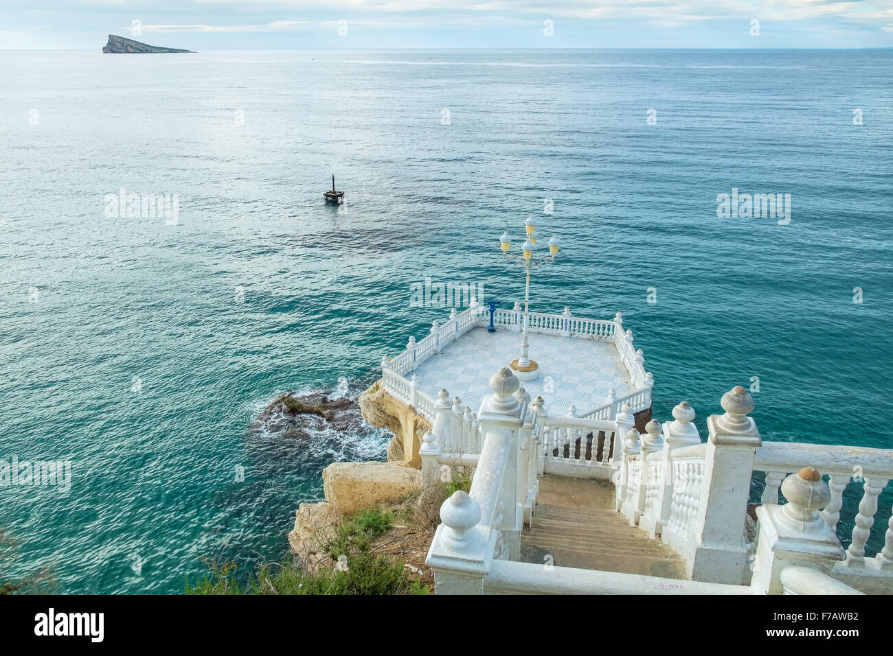 Benidorm landmark viewpoints with its island in the background Stock ...