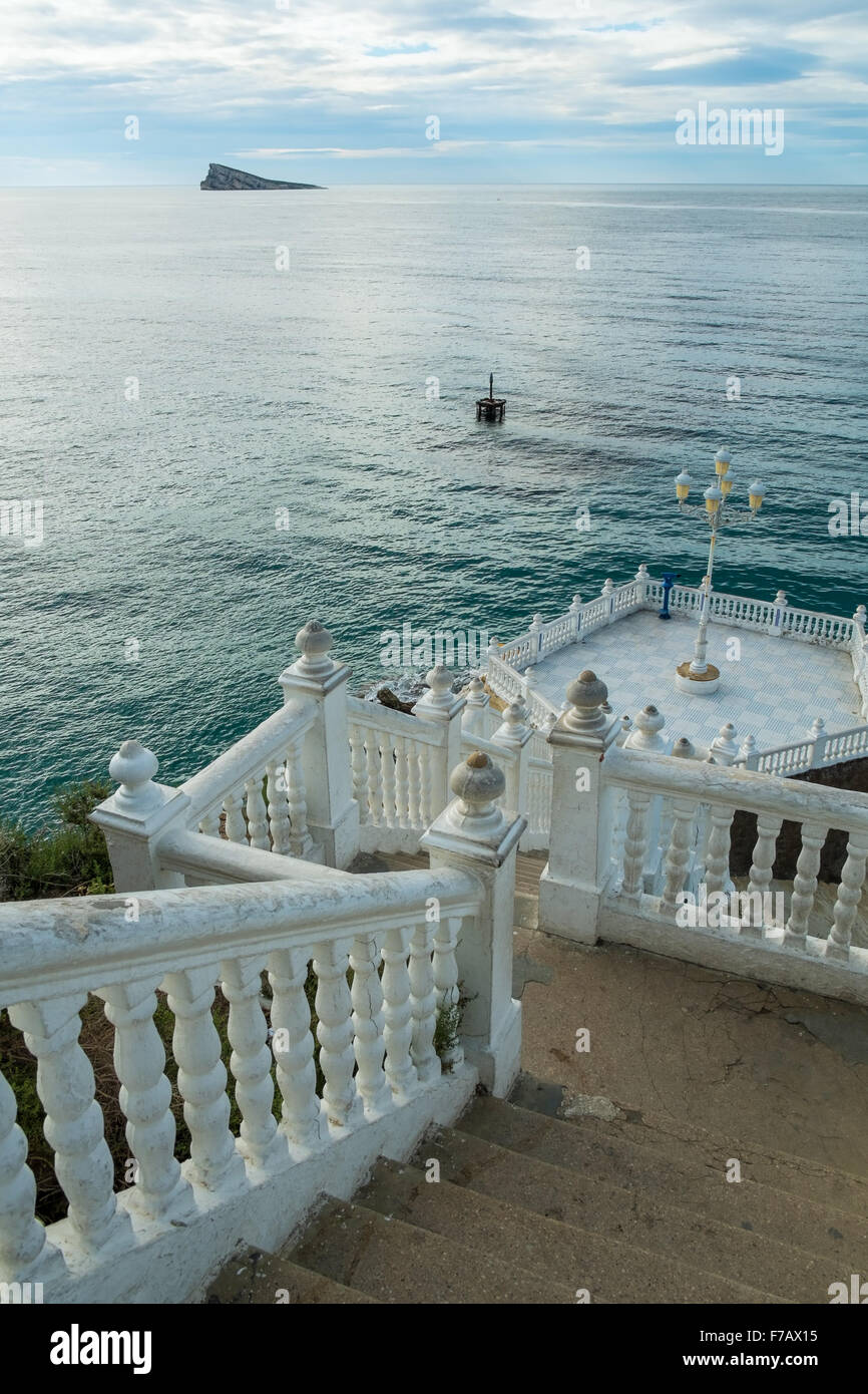 Benidorm landmark viewpoints with its island in the background Stock ...