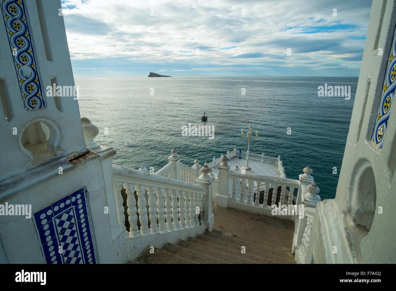 Benidorm landmark viewpoints with its island in the background Stock ...