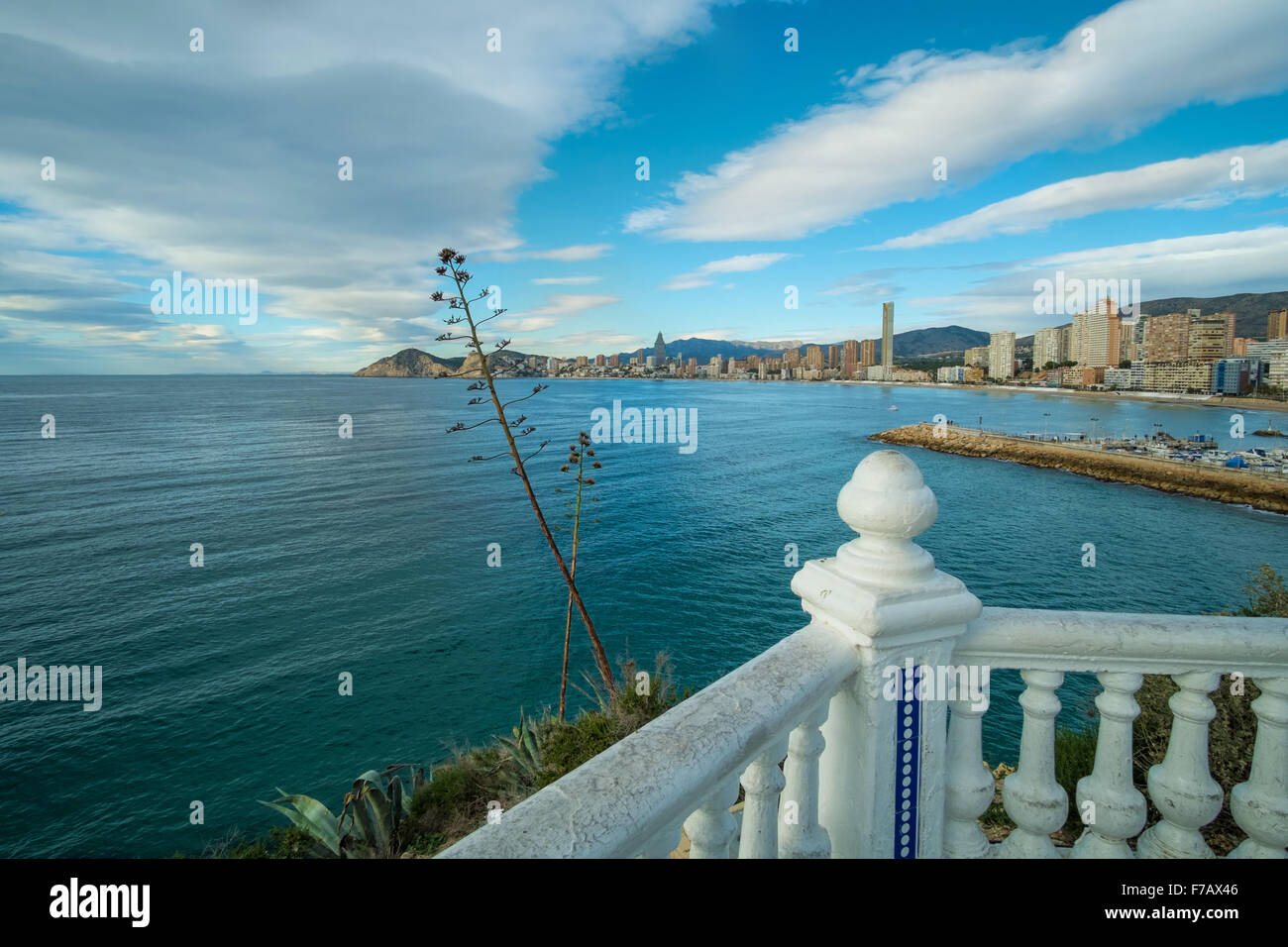 Benidorm bay and skyline as seen from its landmark viewpoint Stock ...