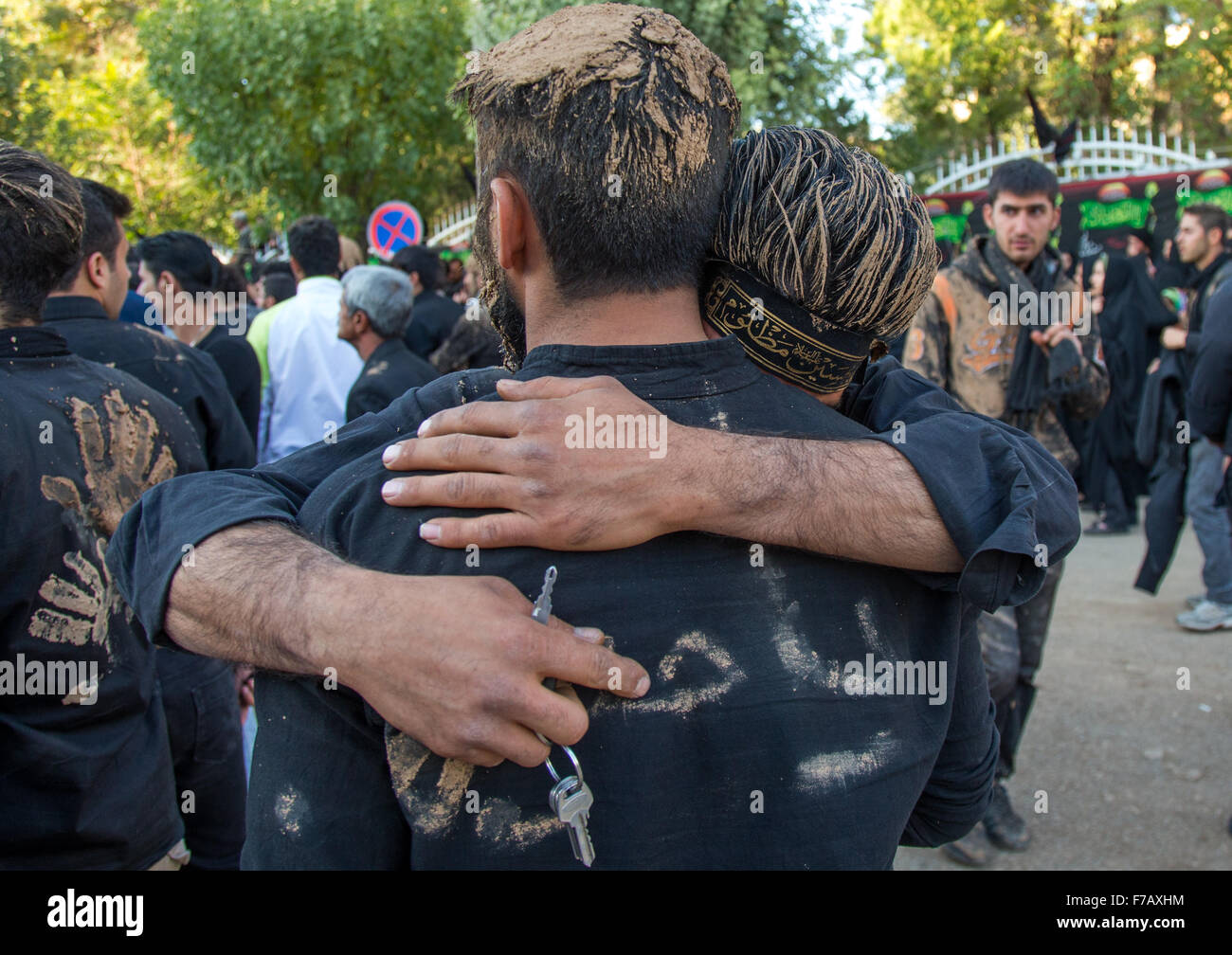 Iranian Shiite Muslim Men Covered In Mud Crying During Ashura Day ...