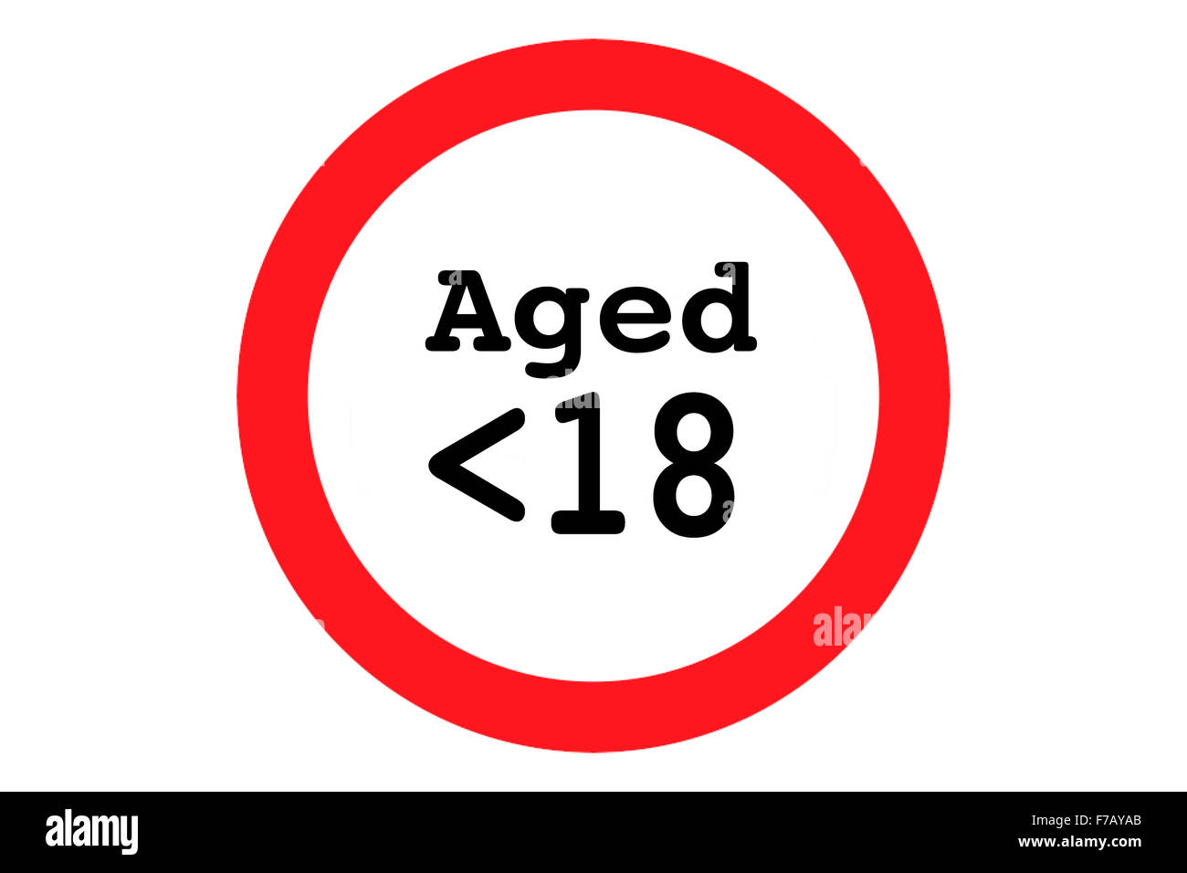 Age limit sign hi-res stock photography and images - Alamy
