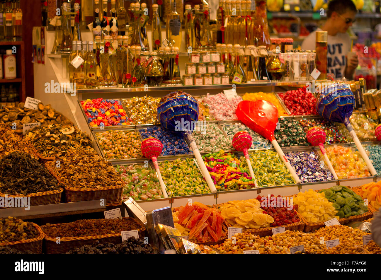 Sweets collection in Barcelona Stock Photo - Alamy