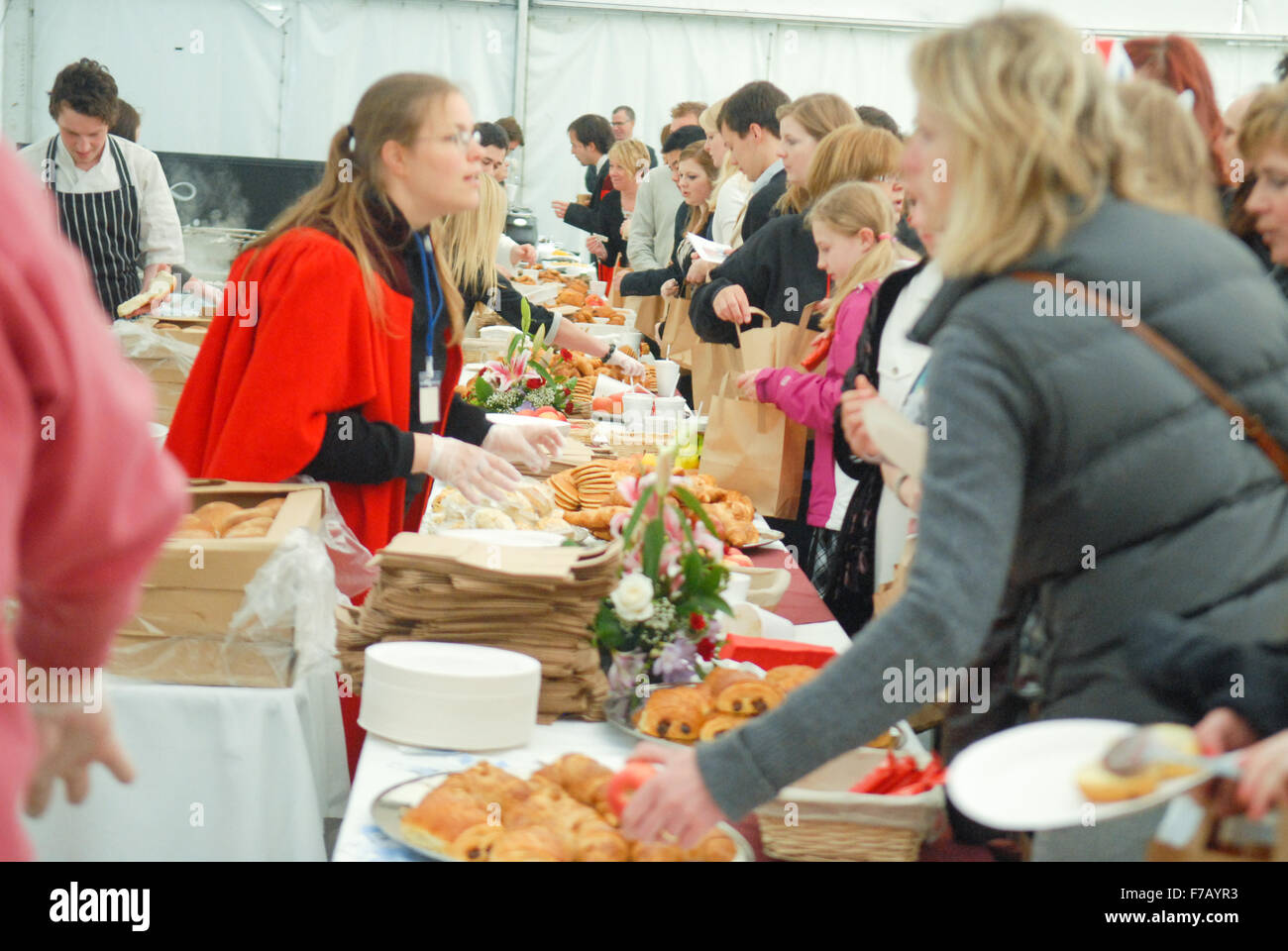 Breakfast buffet at an event in St Andrew's, Scotland in April 2011 ...
