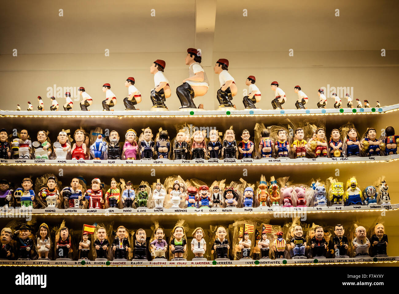 Barcelona, Spain. 27th November, 2015. 'Caganers', typical Catalan ...