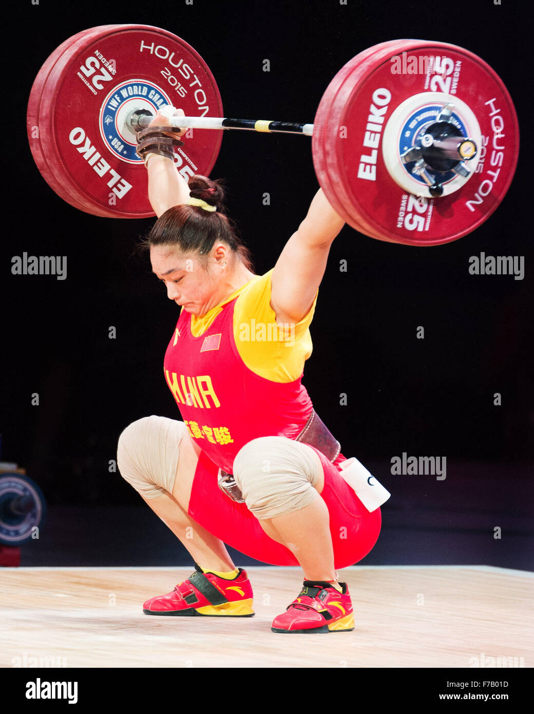 Houston, Texas, USA. November 26, 2015: Kang Yue of China wins the gold ...