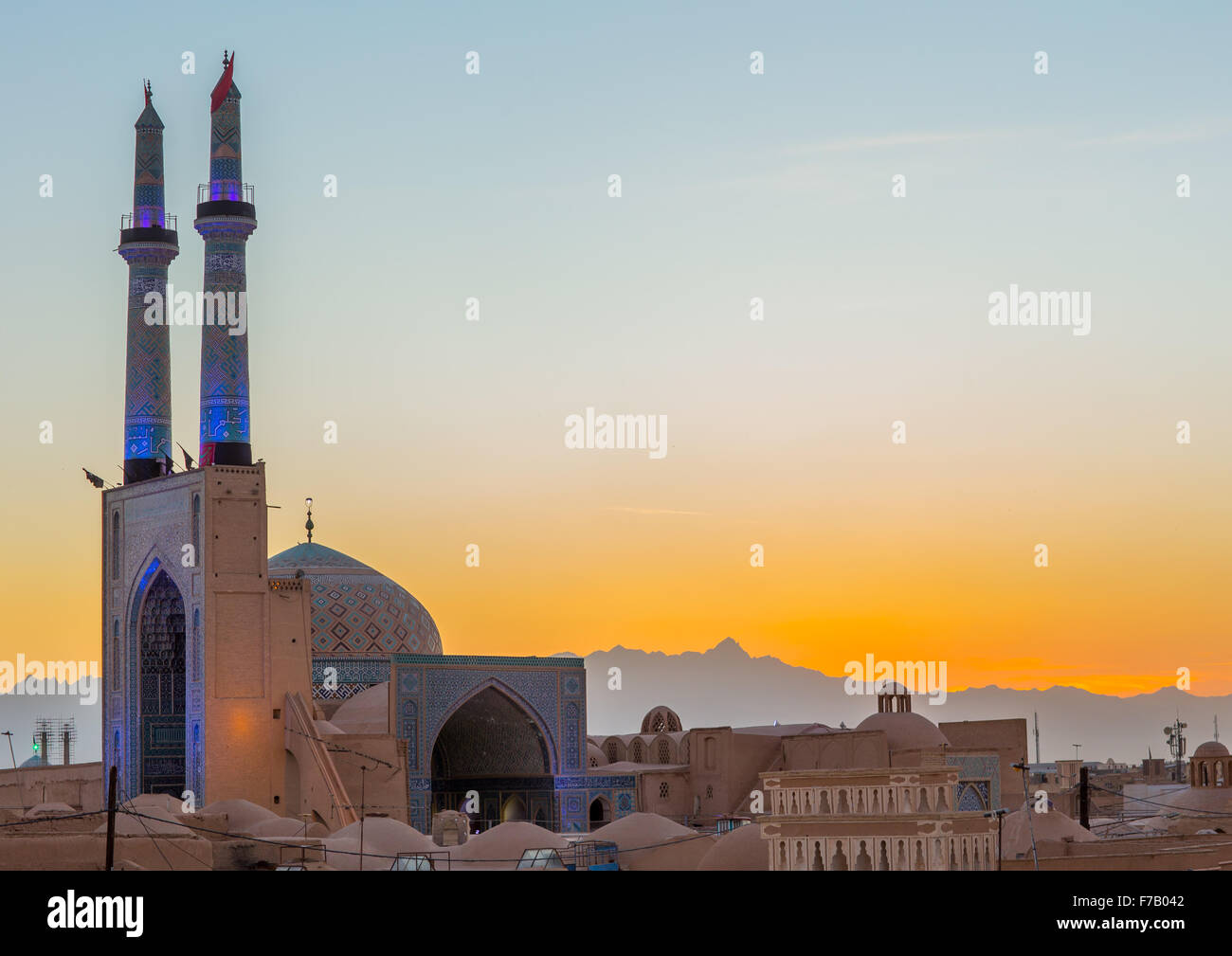 Jameh Masjid Or Friday Mosque, Yazd Province, Yazd, Iran Stock Photo ...