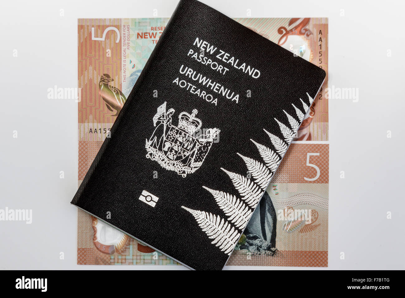 New updated polymer five kiwi dollar $5 New Zealand bank notes NZD and ...