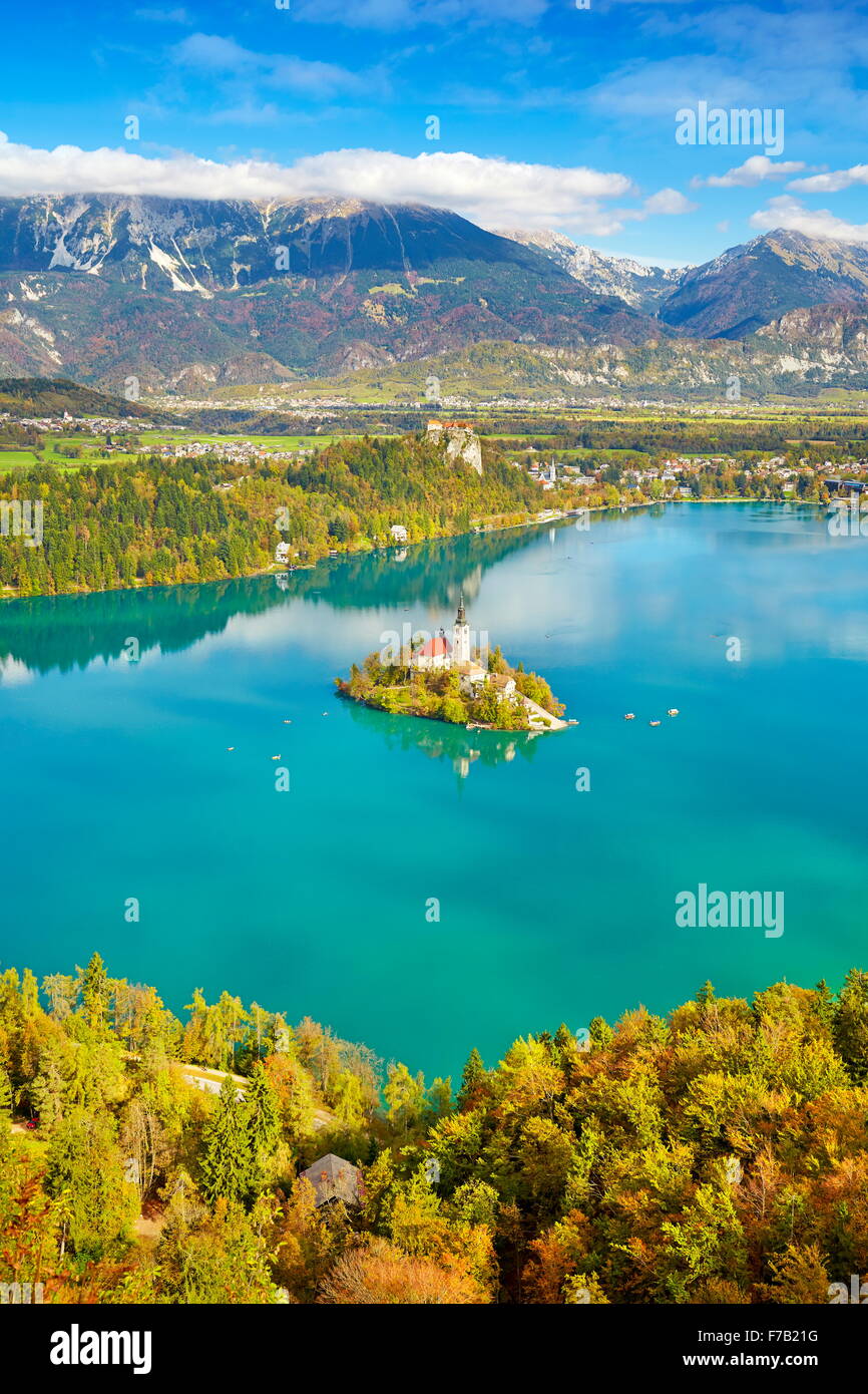 Slovenia, Autumn Lake Bled Stock Photo - Alamy