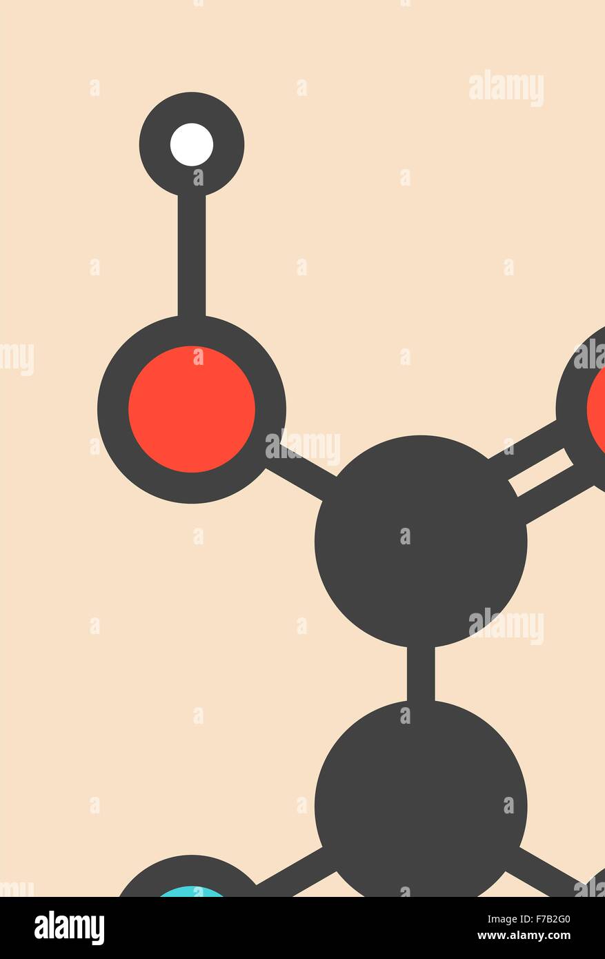 Trifluoroacetic acid (TFA) molecule. Stylized skeletal formula ...
