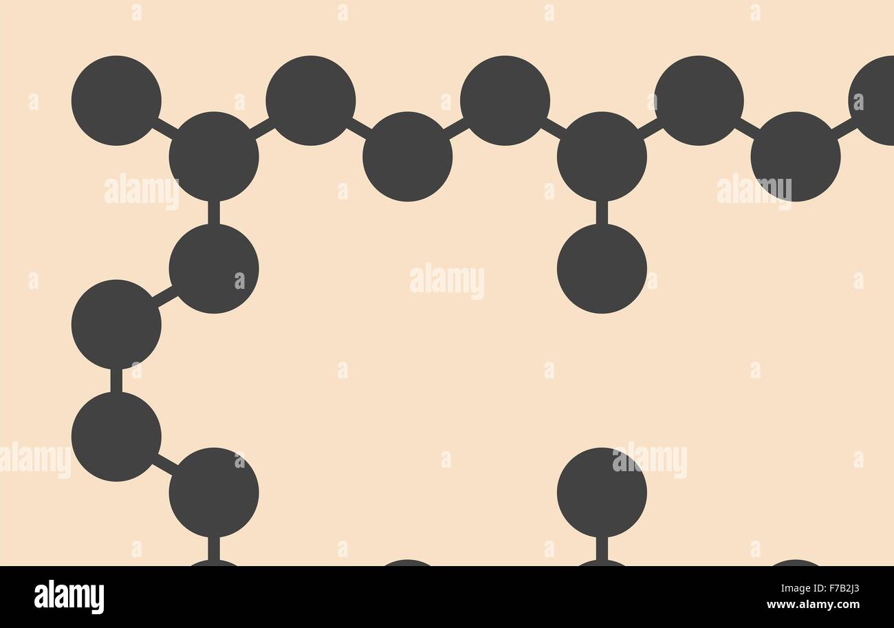 Squalane molecule. Saturated compound, derived from squalene. Used in ...