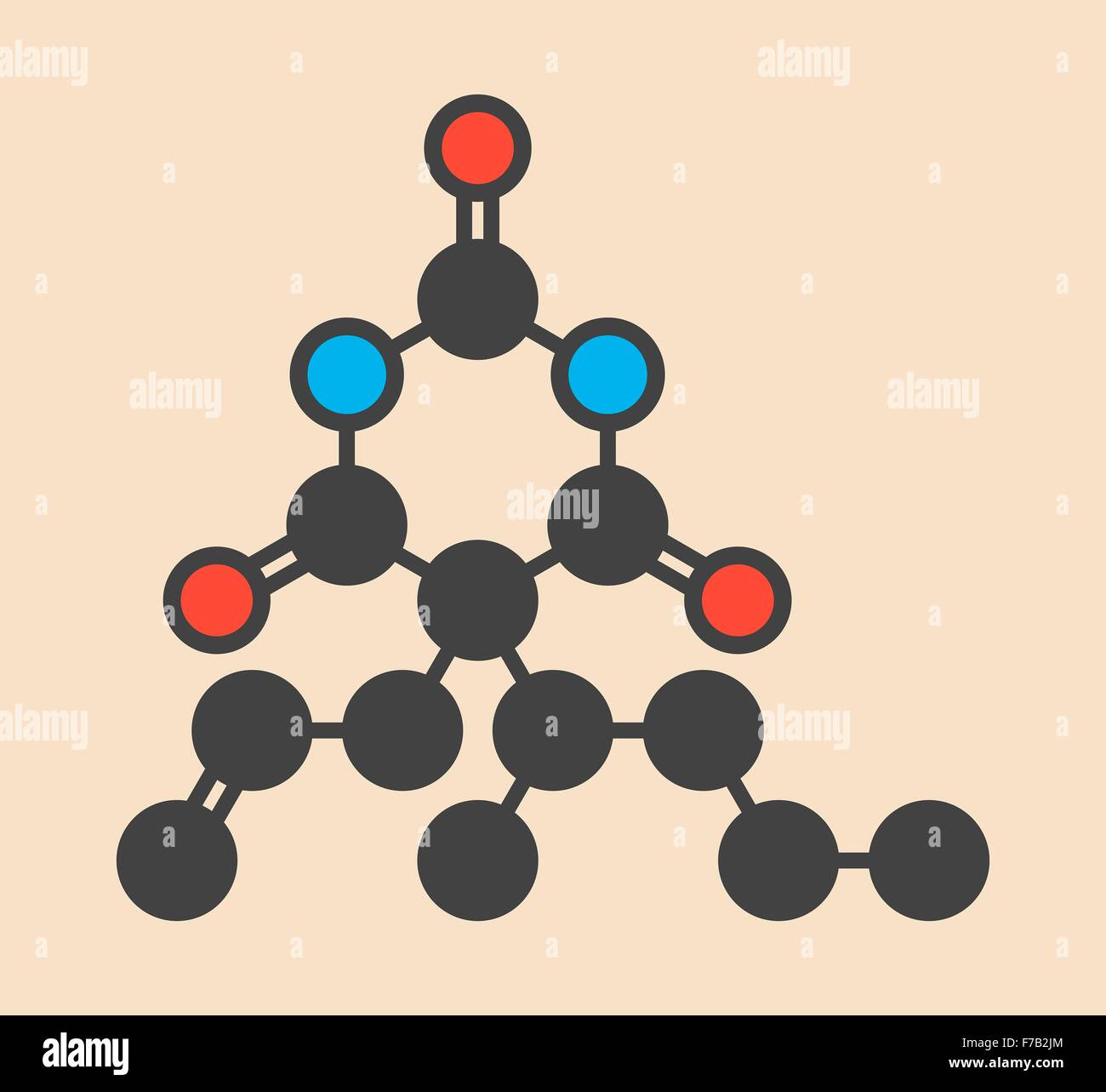Secobarbital barbiturate sedative molecule hi-res stock photography and ...